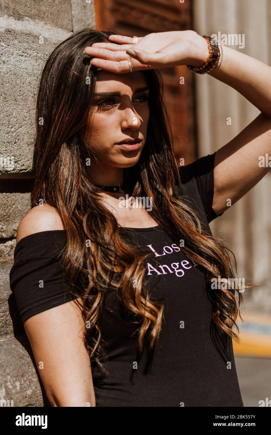 Guadalajara, Mexico - Circa 2016. Pretty young female influencer model ...