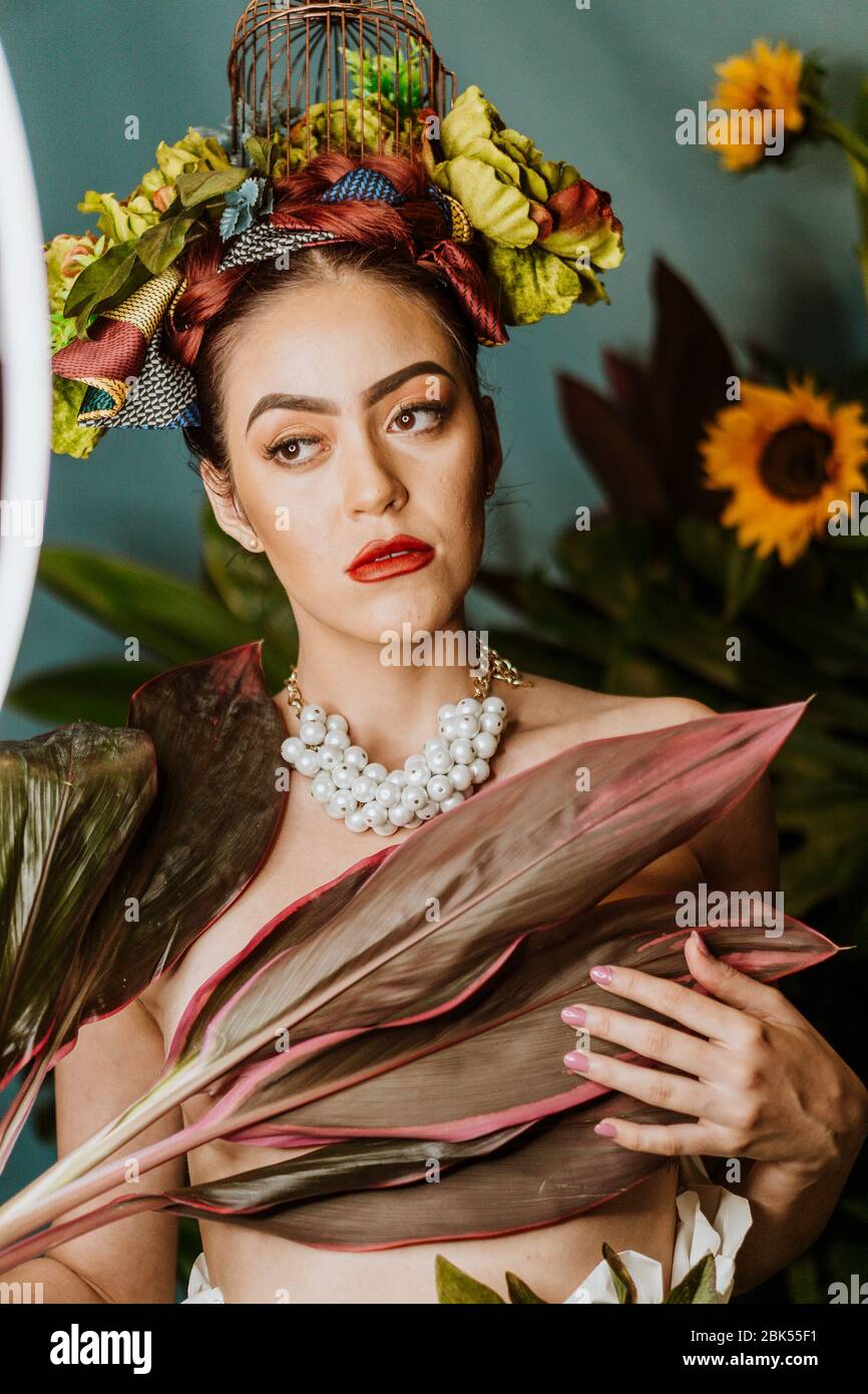 Guadalajara, Mexico - Circa 2016. Pretty young female influencer model ...