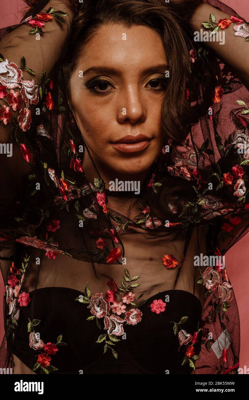 Guadalajara, Mexico - Circa 2016. Pretty young female influencer model ...