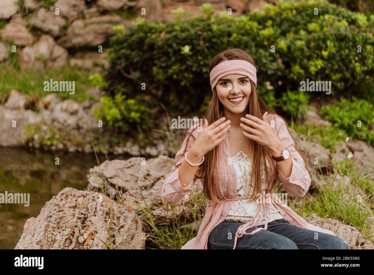 Guadalajara, Mexico - Circa 2016. Pretty young female influencer model ...