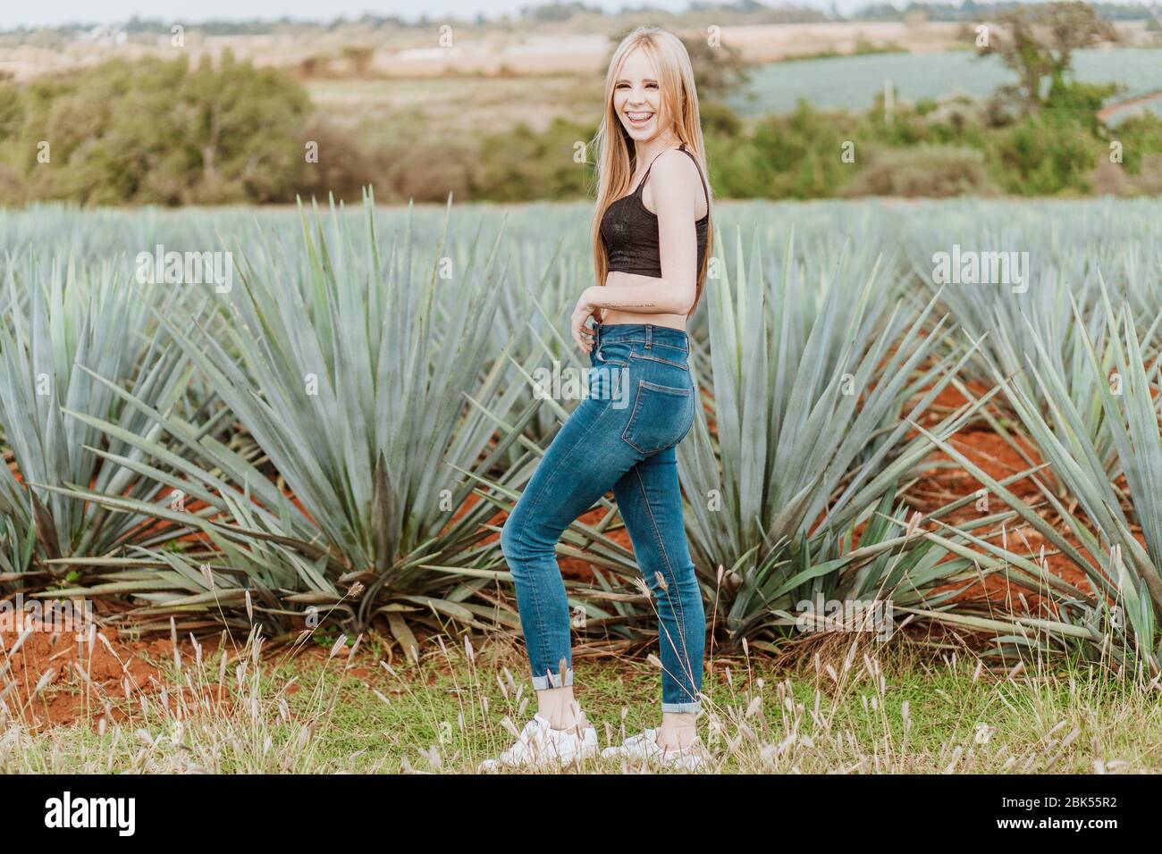 Guadalajara, Mexico - Circa 2016. Pretty young female influencer model ...