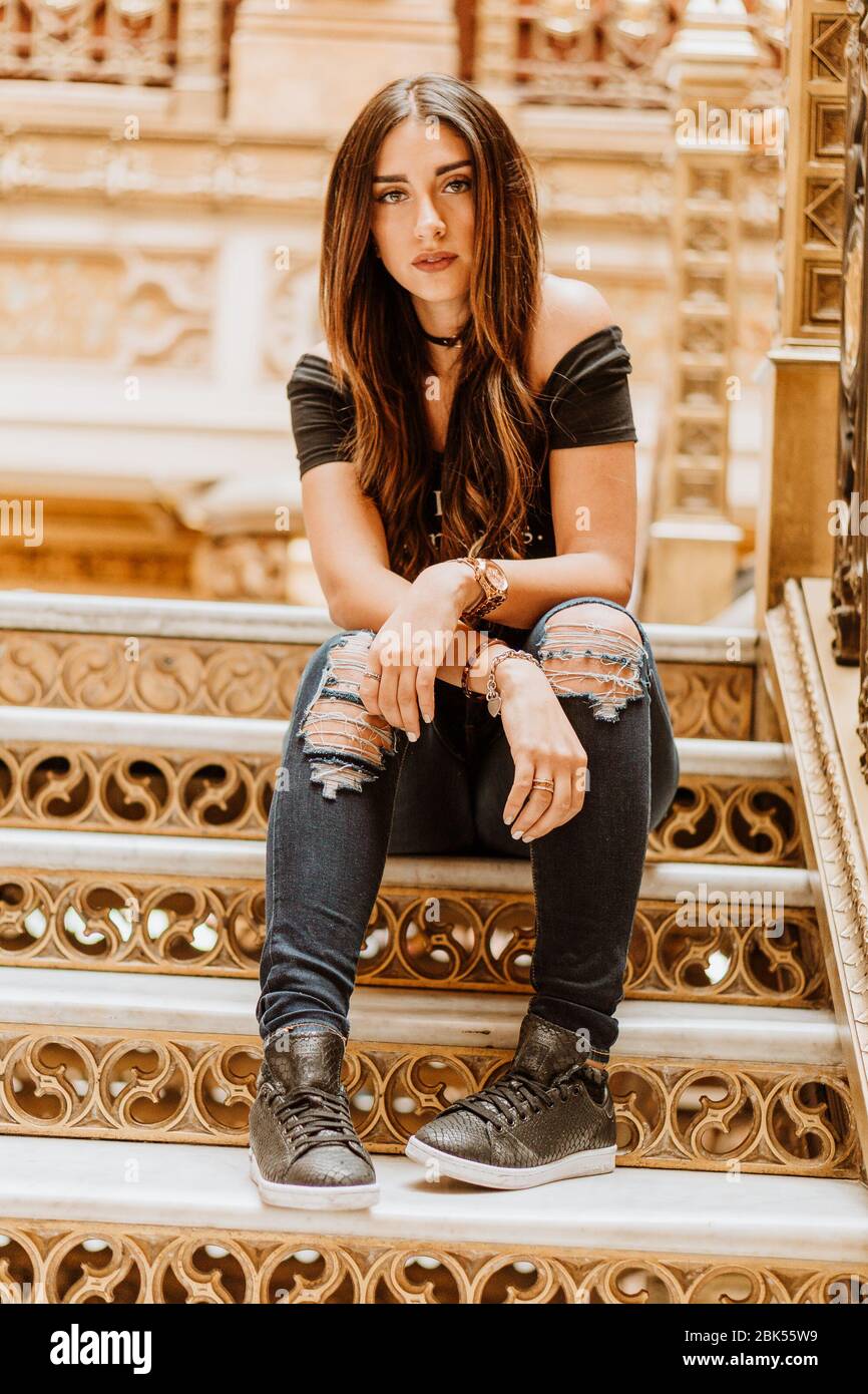 Guadalajara, Mexico - Circa 2016. Pretty young female influencer model ...