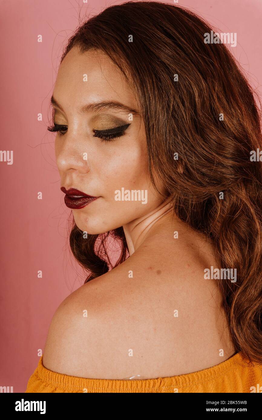 Guadalajara, Mexico - Circa 2016. Pretty young female influencer model ...