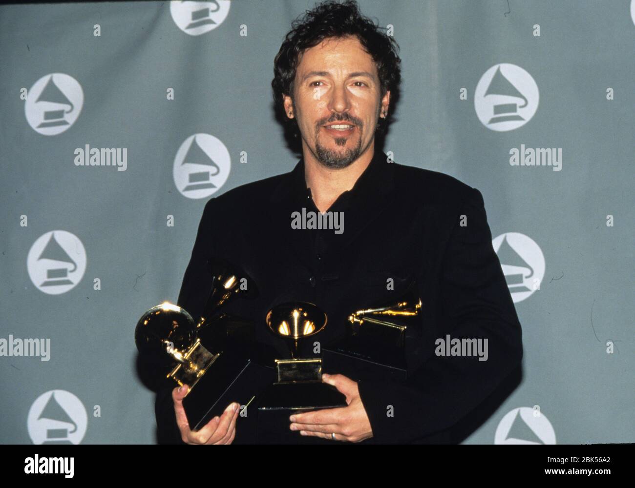Bruce Springsteen pictured at the 37th annual Grammy Awards at the ...