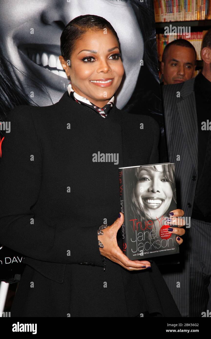 Janet Jackson pictured at a book signing for True You: A Journey To ...