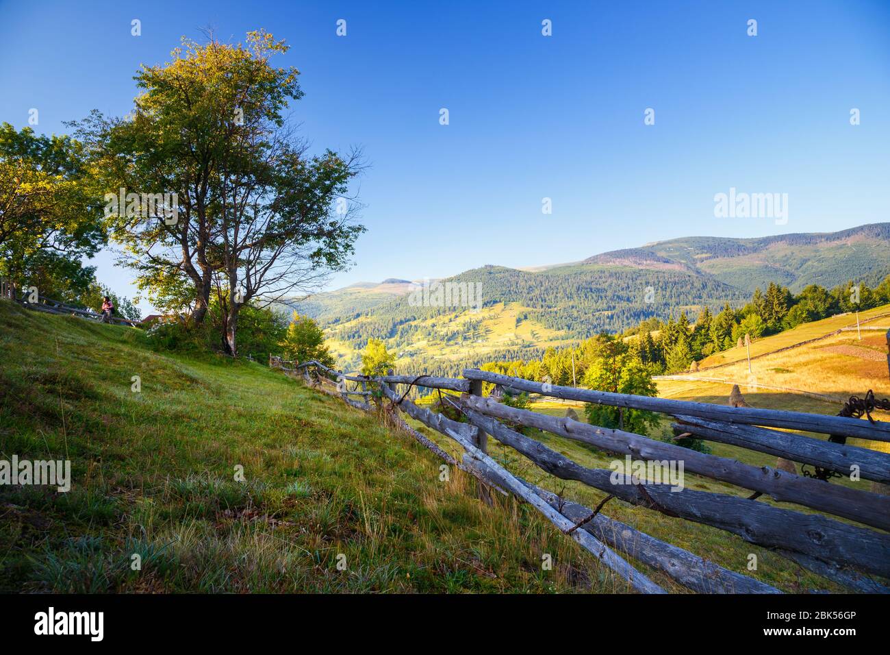 Picturesque countryside spring landscape in Transylvania, Romania ...