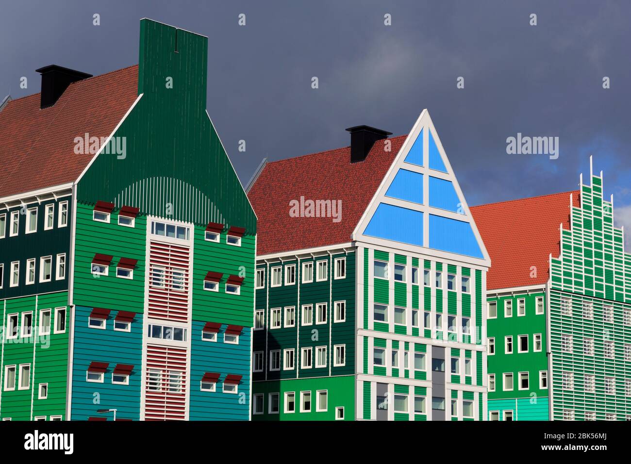 Colorful architecture, Zaandam, Holland, Netherlands, Europe Stock ...