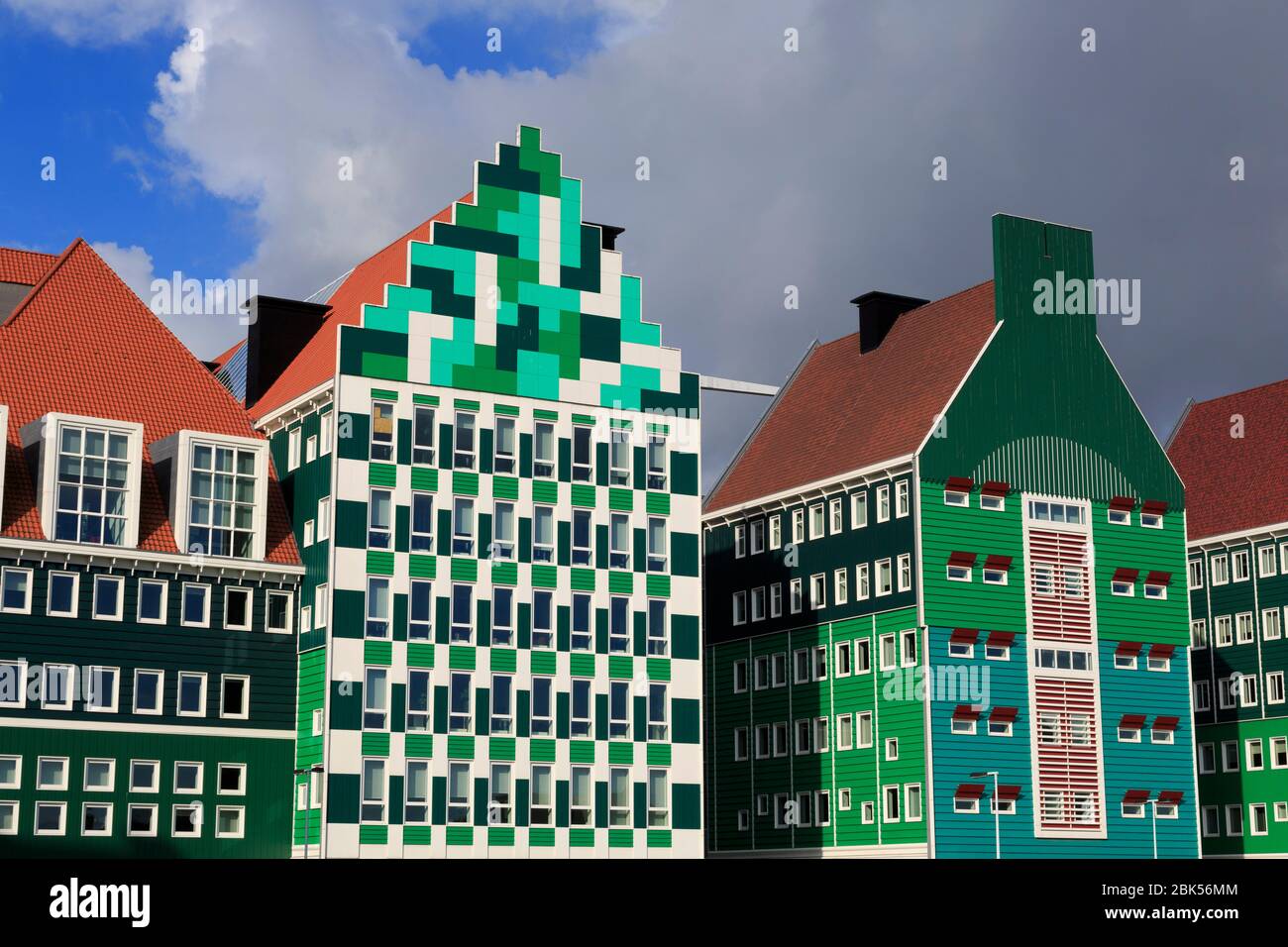 Colorful architecture, Zaandam, Holland, Netherlands, Europe Stock ...