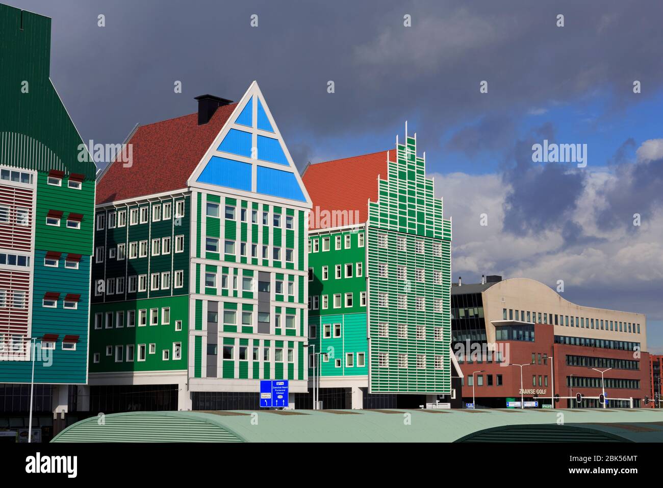 Colorful architecture, Zaandam, Holland, Netherlands, Europe Stock ...
