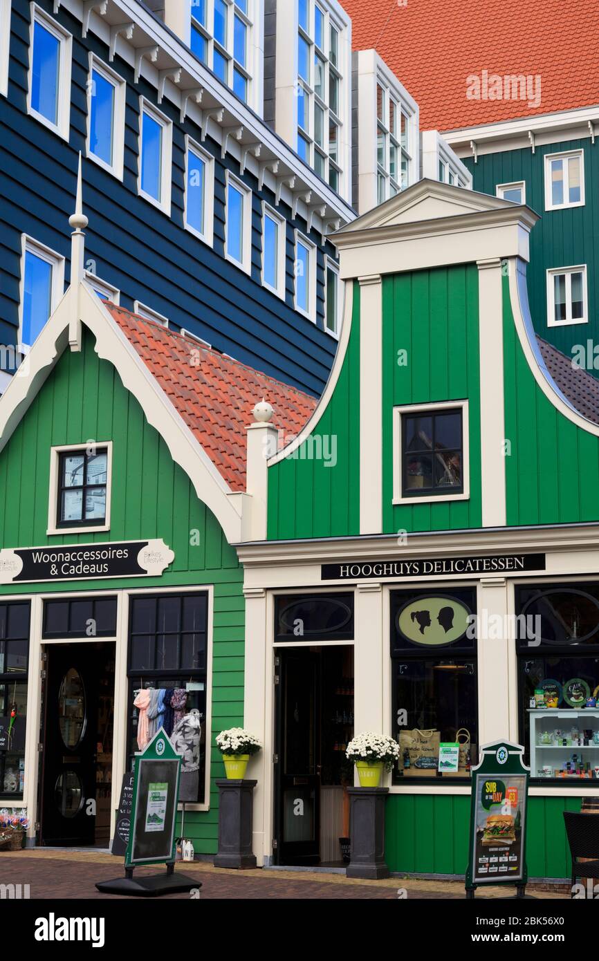 Town Hall & stores, Zaandam, Holland, Netherlands, Europe Stock Photo ...