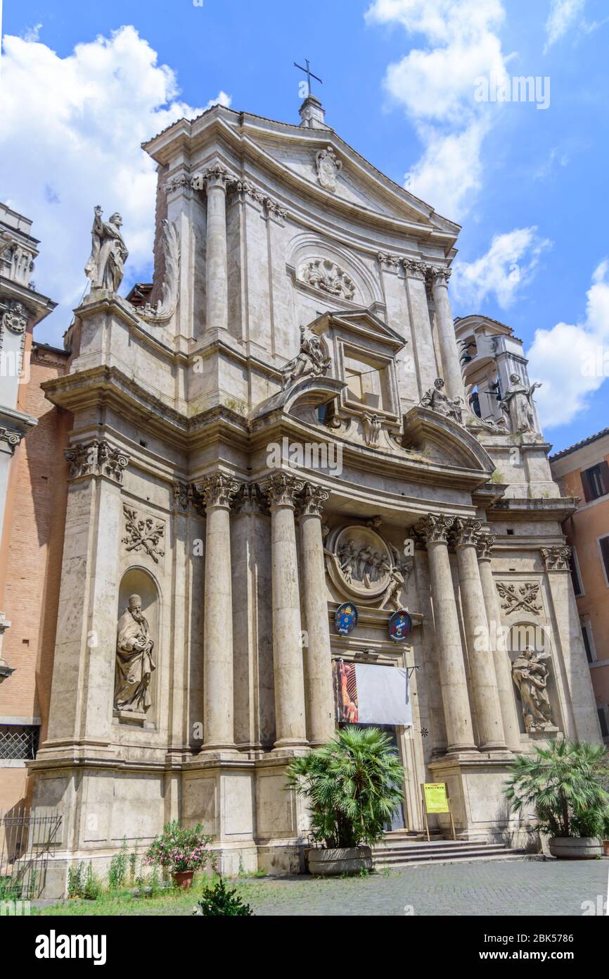 church facade in Rome, Italy Stock Photo - Alamy