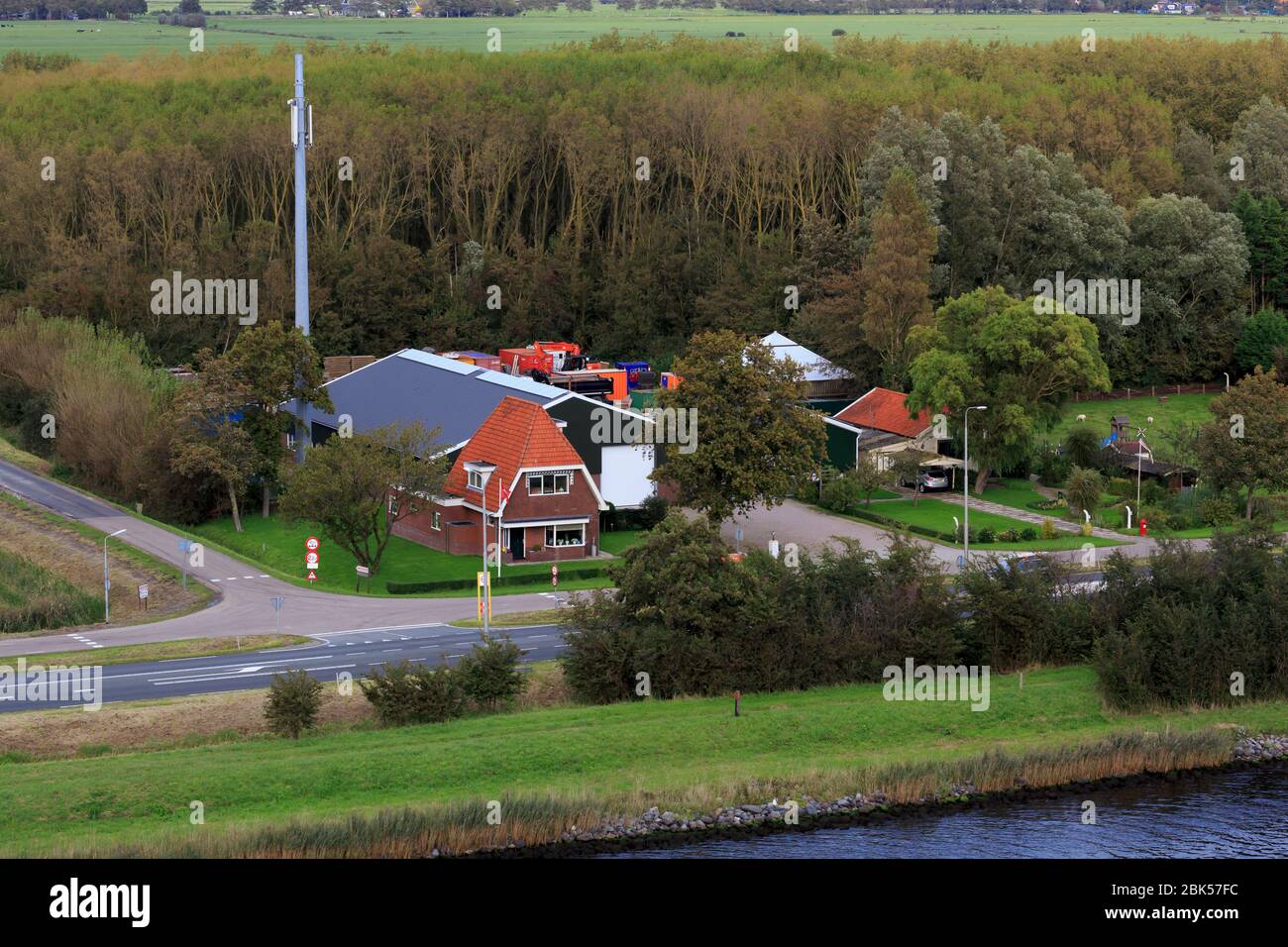 Farm near Assendelft, North Holland, Netherlands, Europe Stock Photo ...