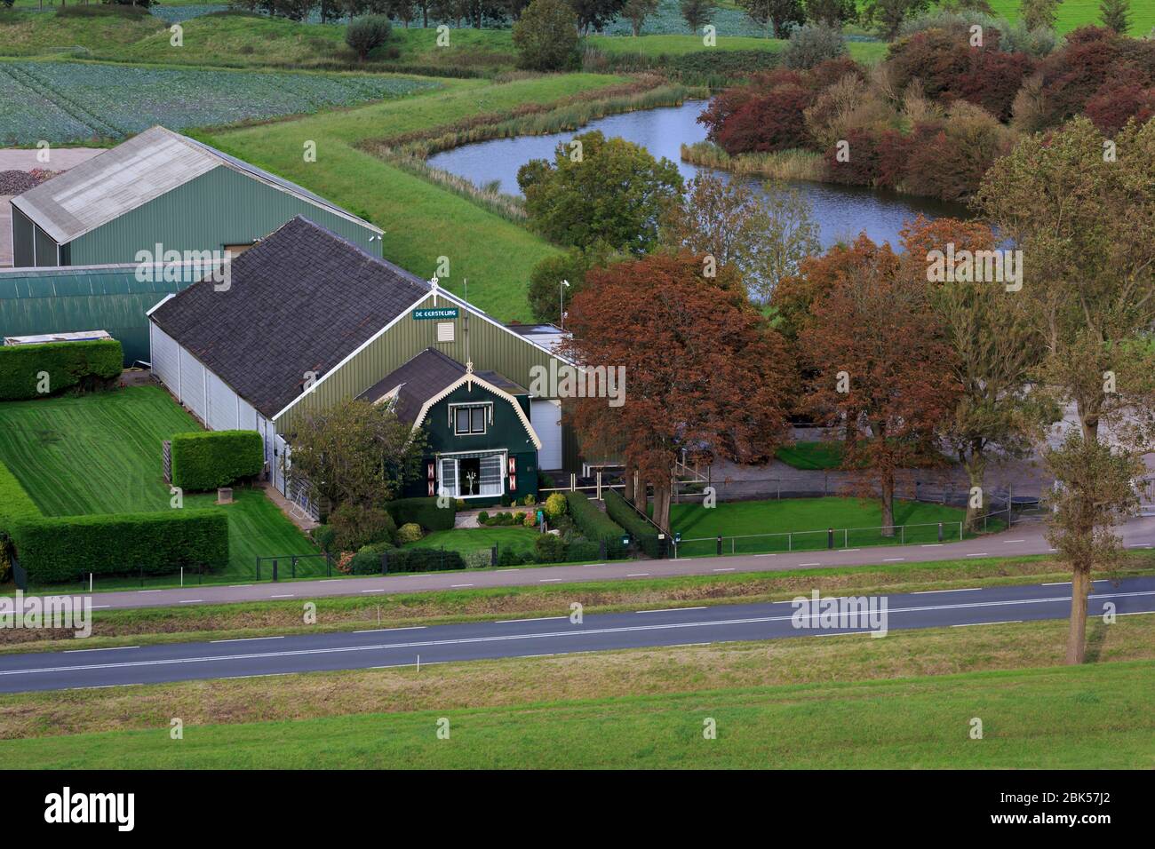 Farm near Assendelft, North Holland, Netherlands, Europe Stock Photo ...
