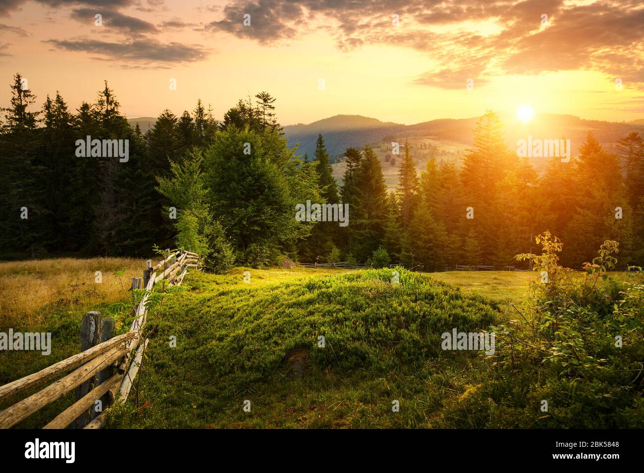 Picturesque countryside spring landscape in Transylvania, Romania ...