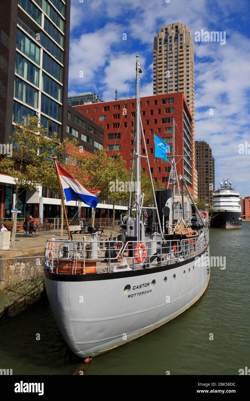 Naval ship Castor, Rijnhaven, Rotterdam, Netherlands, Europe Stock ...