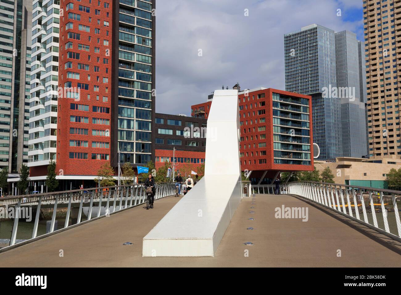 Rijnhaven Bridge, Wilhelminaplein District, Rotterdam, Netherlands ...