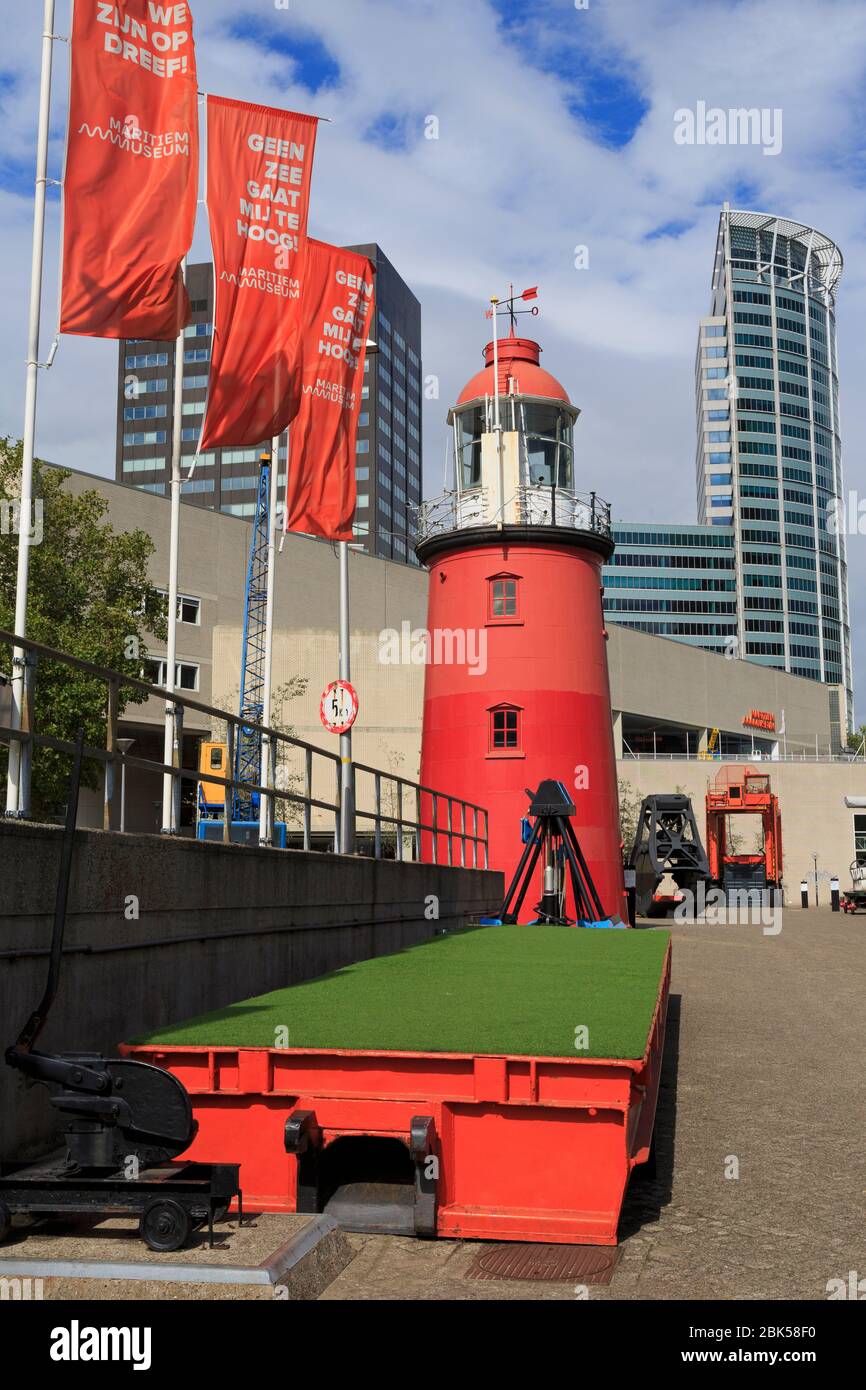 Lighthouse, Maritime Museum, Rotterdam, Netherlands, Europe Stock Photo ...