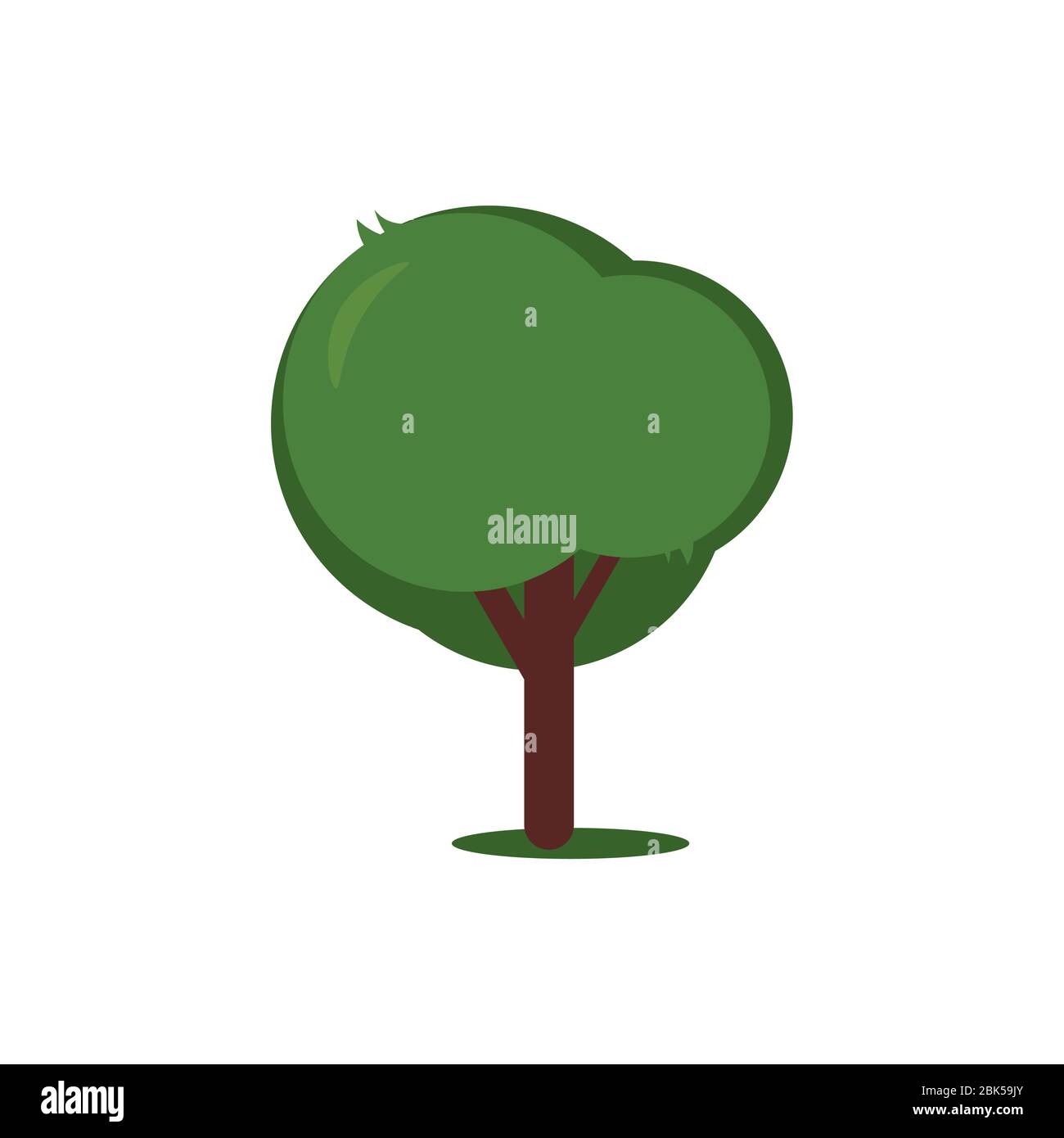 Tree on white background, isolated vector Stock Vector Image & Art - Alamy
