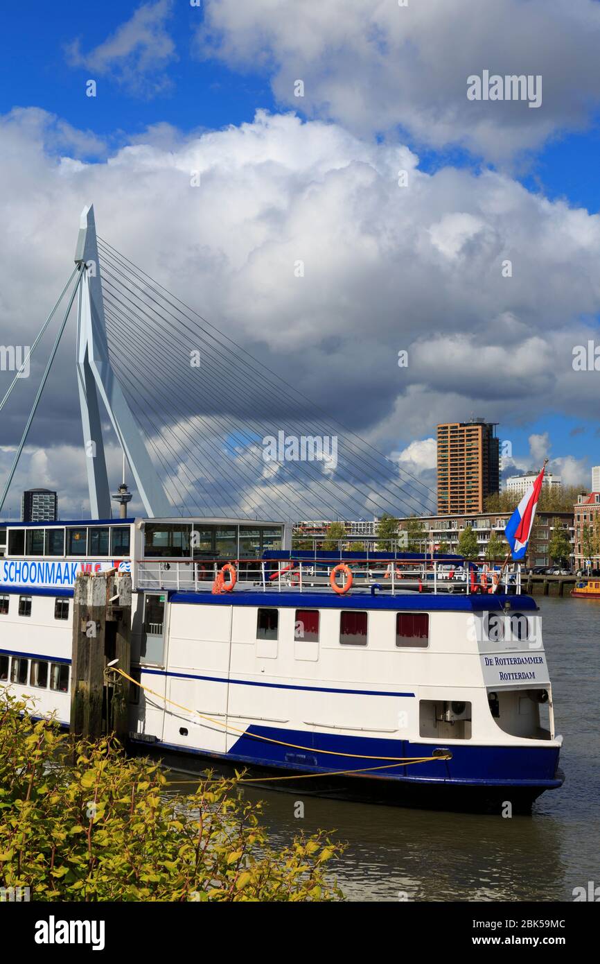 Boat in Koningshaven, Rotterdam, South Holland, Netherlands, Europe ...