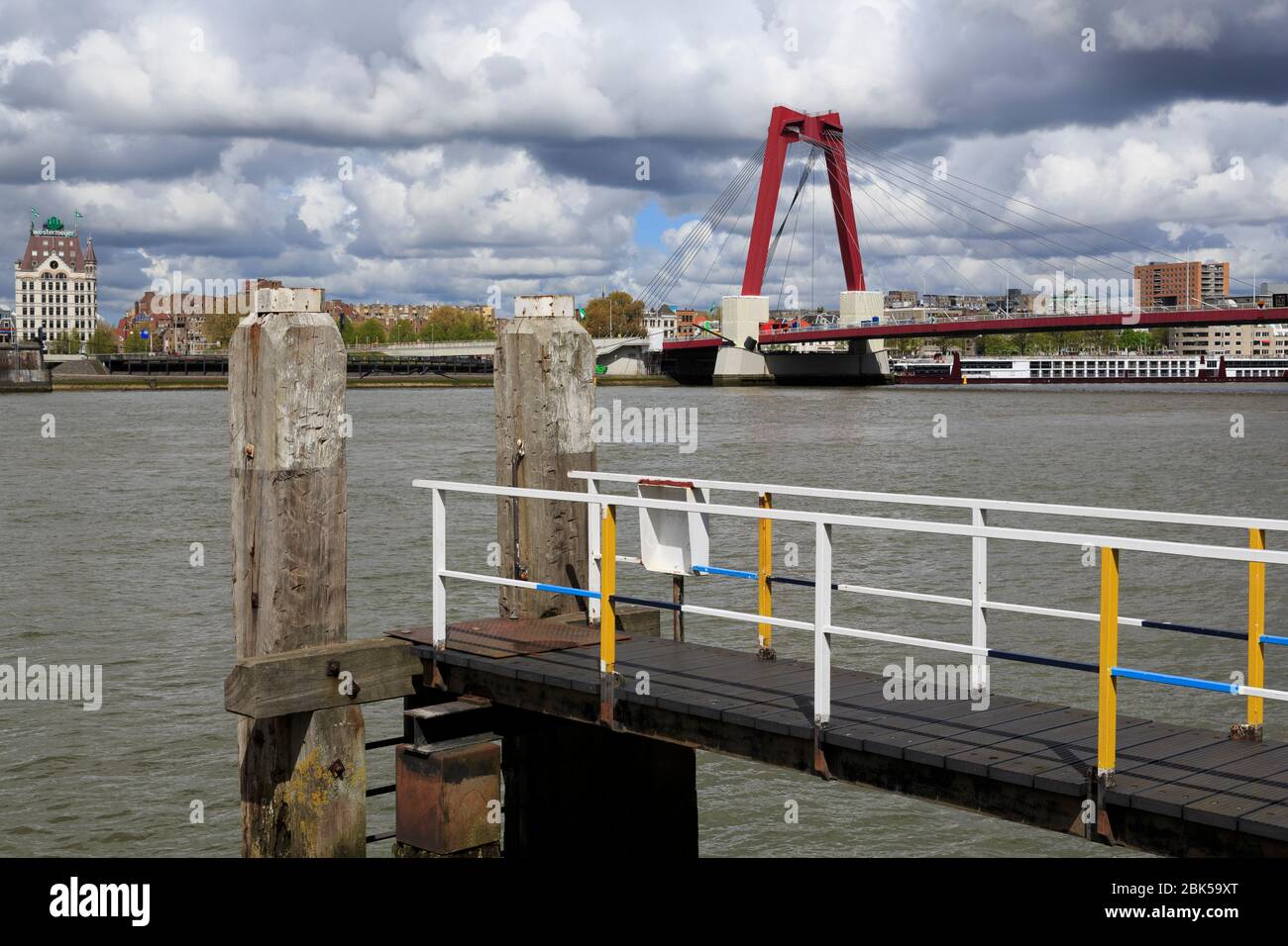Willems Bridge, Maas River, Rotterdam, South Holland, Netherlands ...