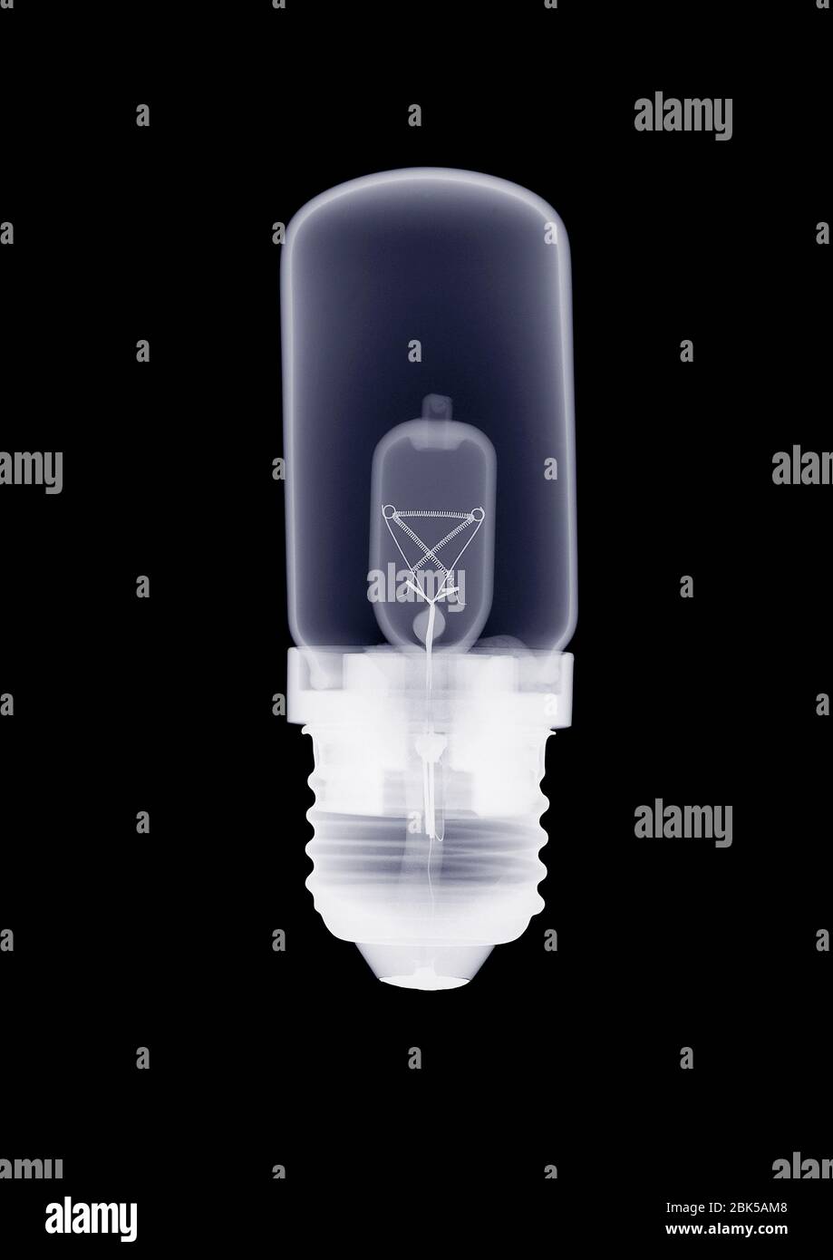 Screw-in light bulb, X-ray Stock Photo - Alamy