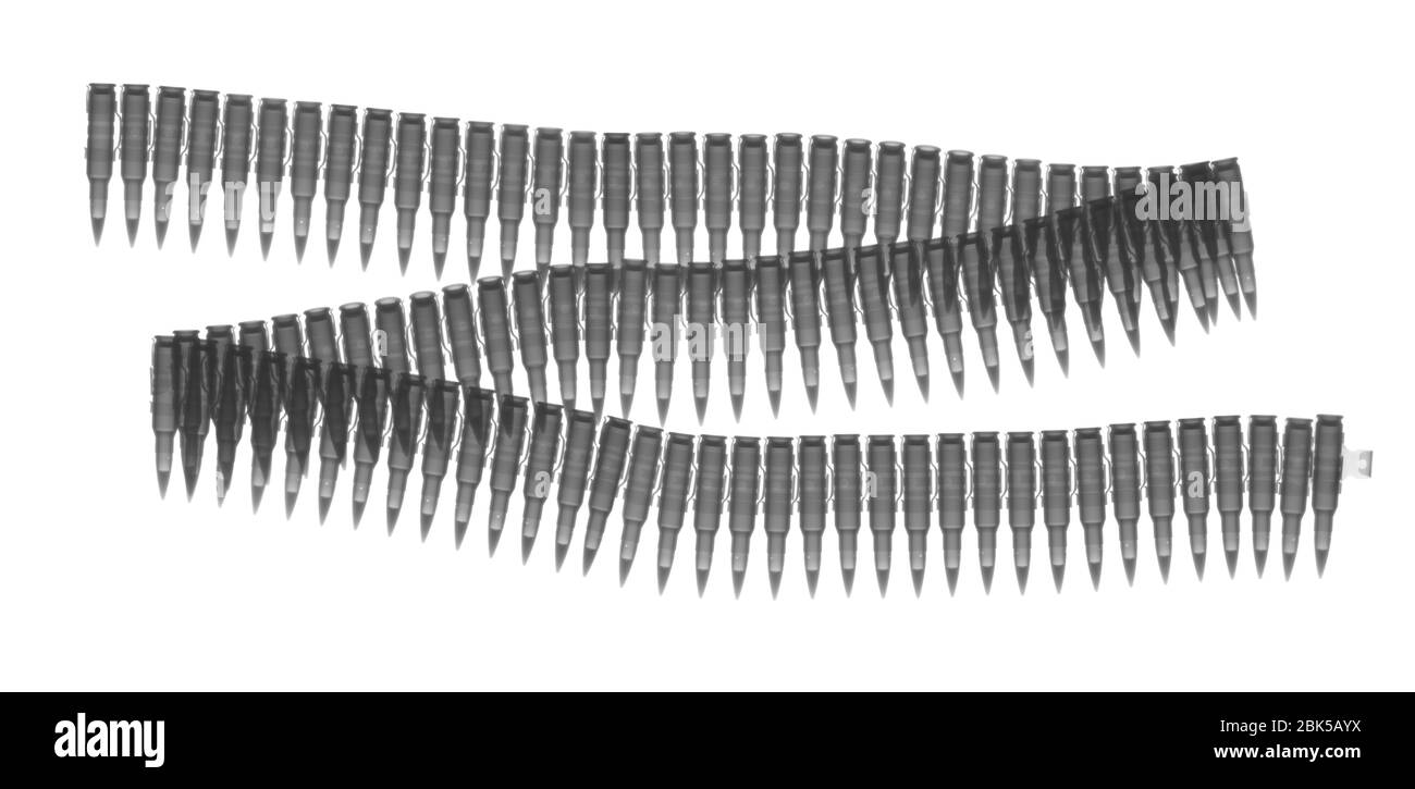 Bullet belt, X-ray Stock Photo - Alamy