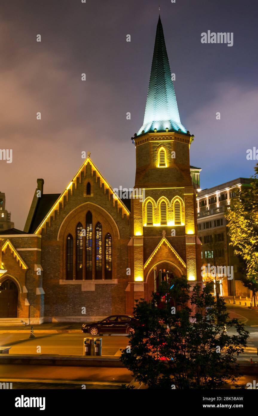 The former Prostestant Union Church built in 1886 in a Gothic style and ...