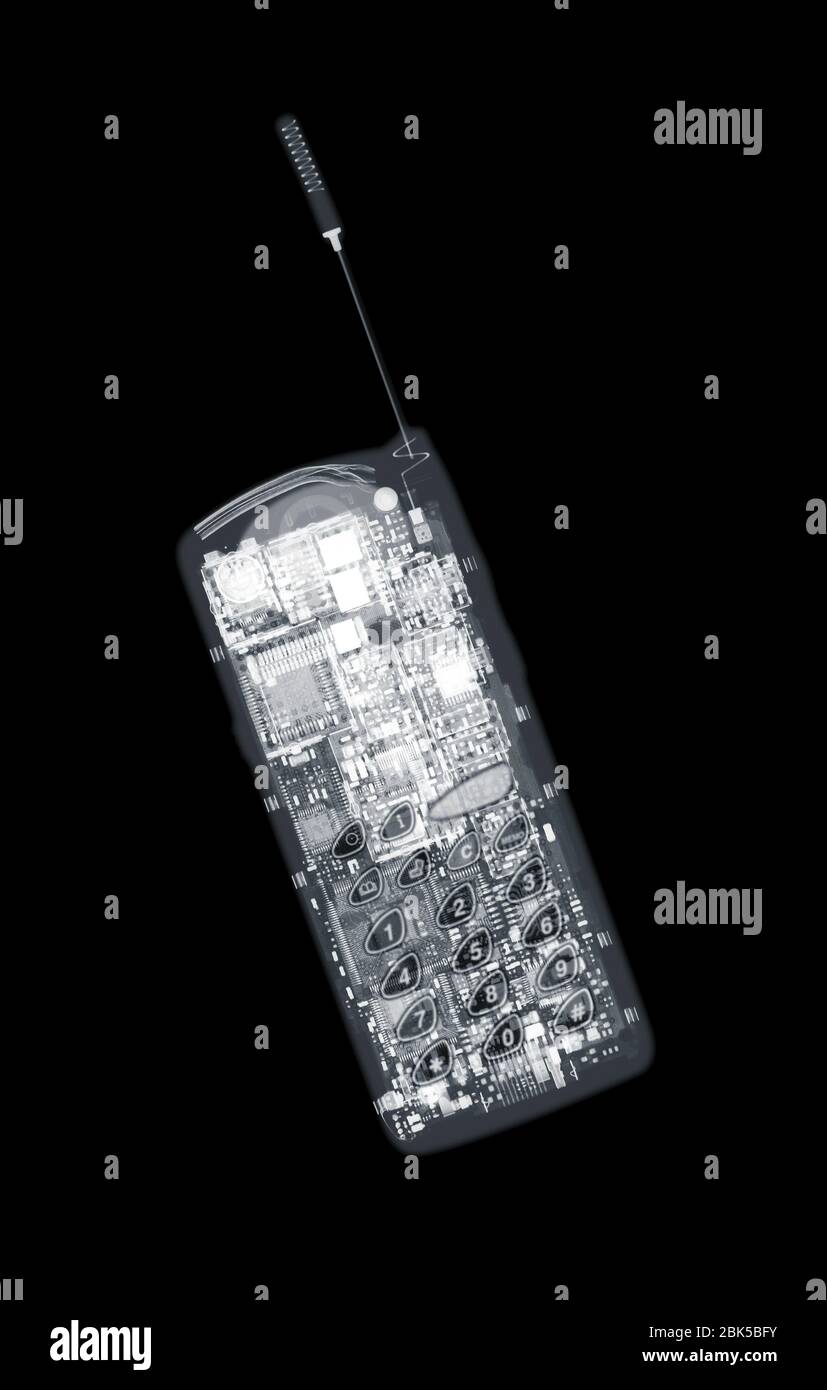 Mobile phone, X-ray Stock Photo - Alamy