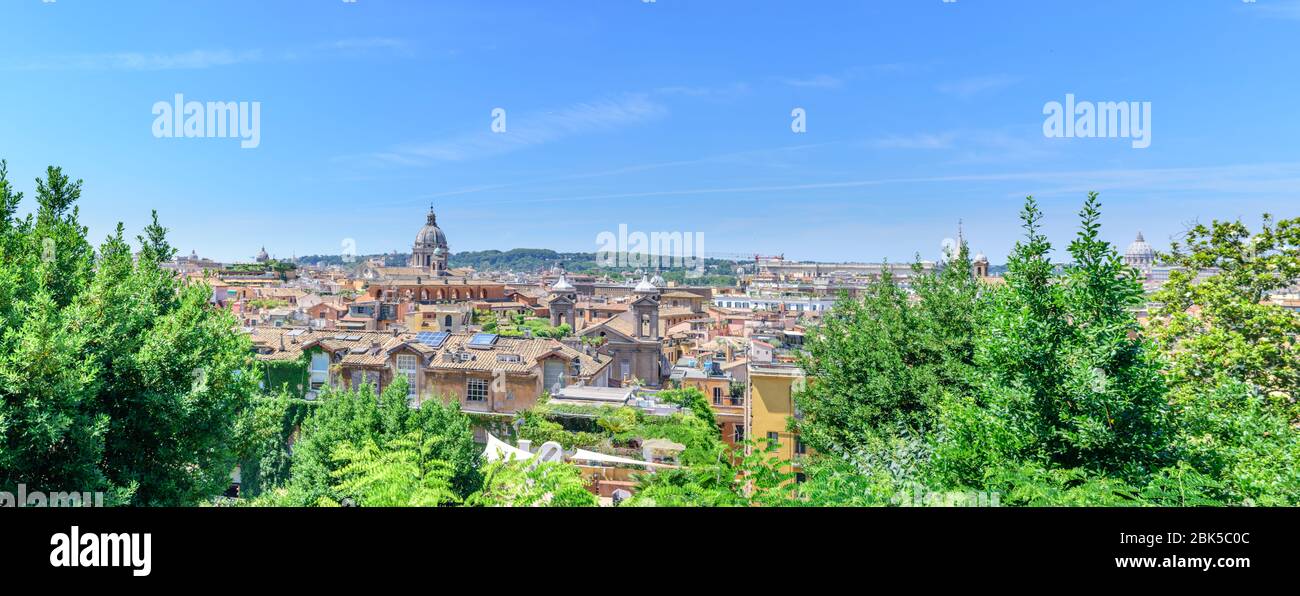 view of Rome from the Terrazza Viale del Belvedere Stock Photo - Alamy