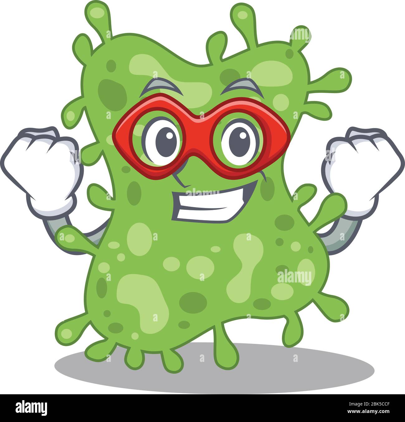 A cartoon character of salmonella enterica performed as a Super hero ...