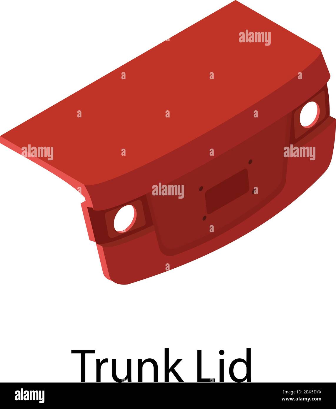 Car trunk lid icon. Isometric of car trunk lid vector icon for web ...