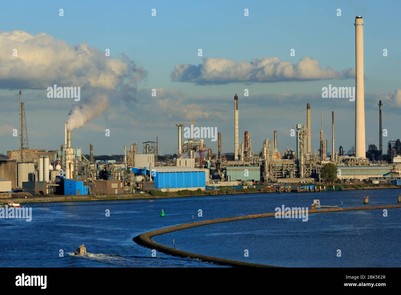 Oil Refinery, Port of Rotterdam, South Holland, Netherlands, Europe ...