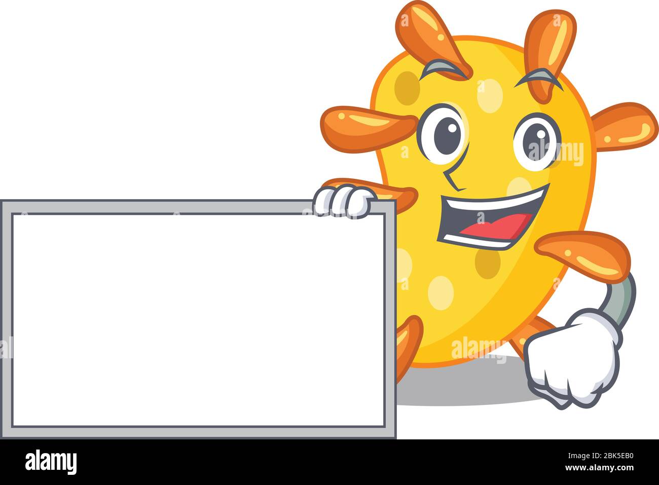 Vibrio cartoon character design style with board Stock Vector Image ...