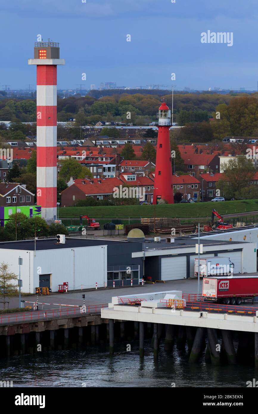 Hook of Holland Lighthouse, Rotterdam, Netherlands, Europe Stock Photo ...