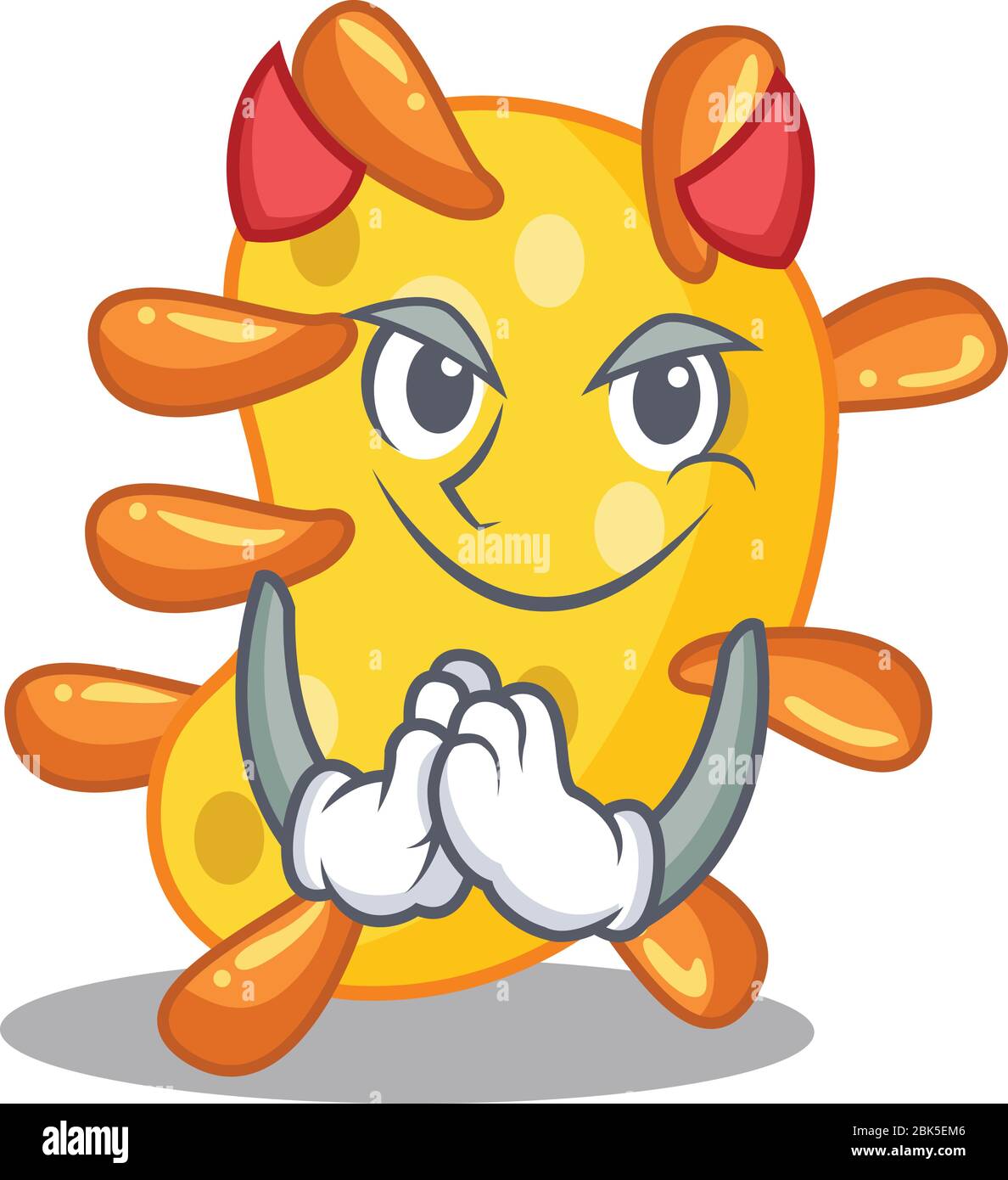 Vibrio dressed as devil cartoon character design style Stock Vector ...