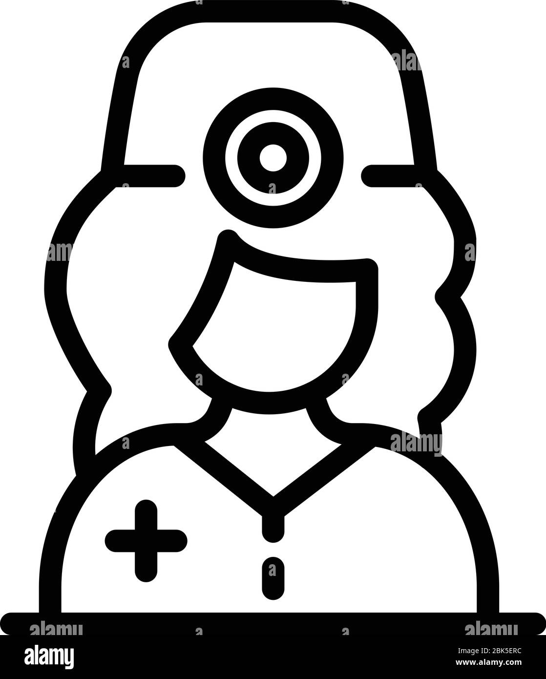 Medical nurse icon, outline style Stock Vector Image & Art - Alamy