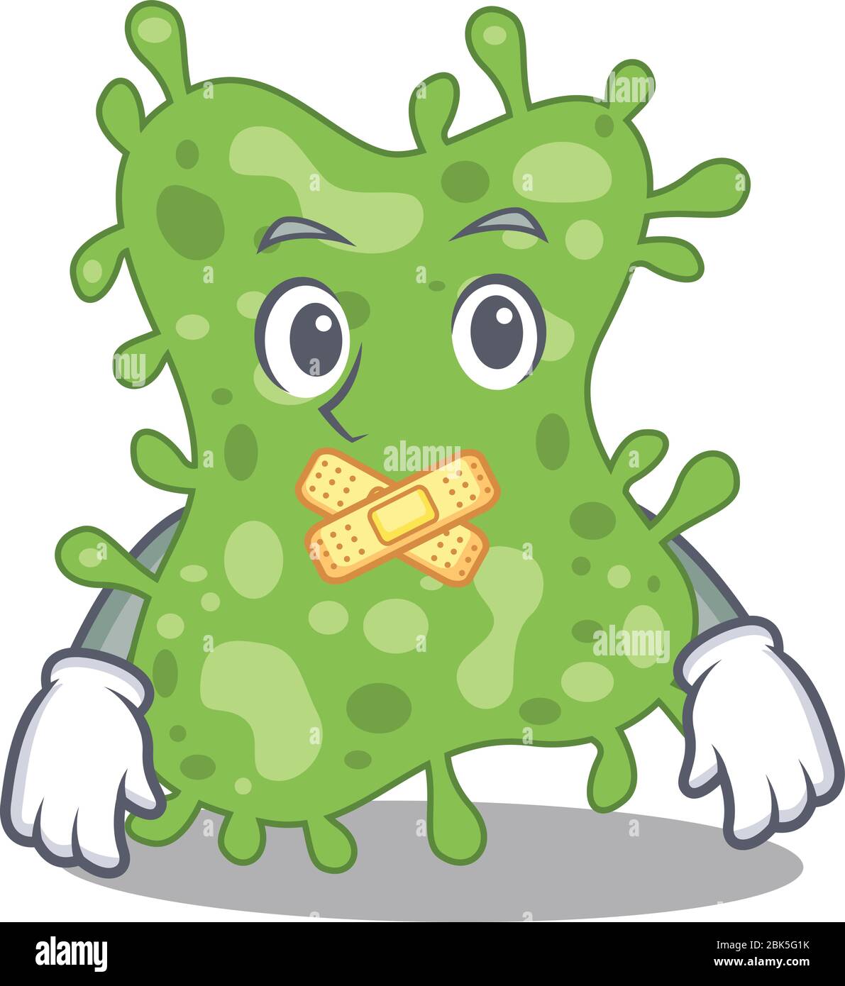 Salmonella enterica cartoon character style with mysterious silent ...