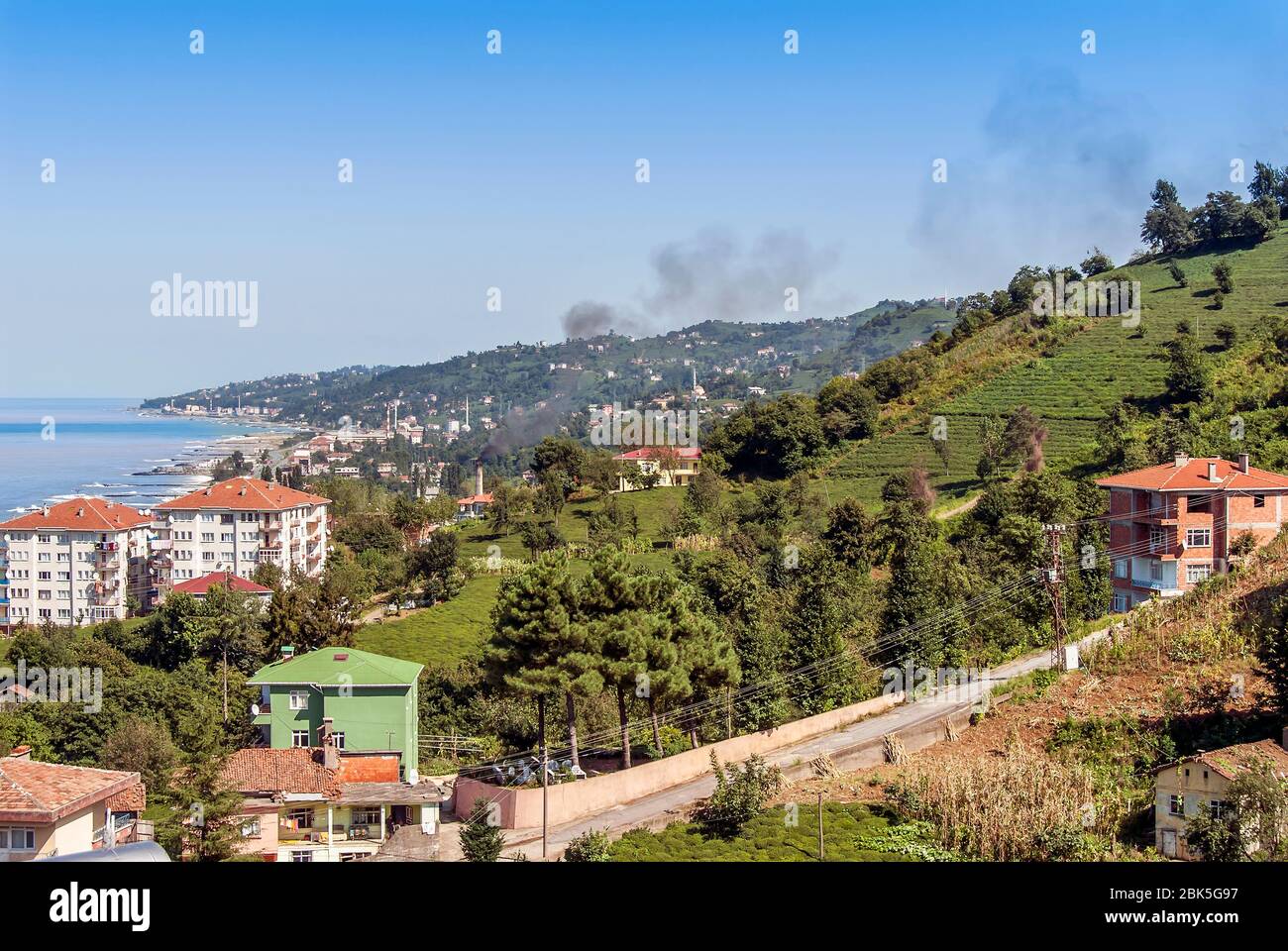 TRABZON, TURKEY - SEPTEMBER 24, 2009: City, General View. Tea Factory ...