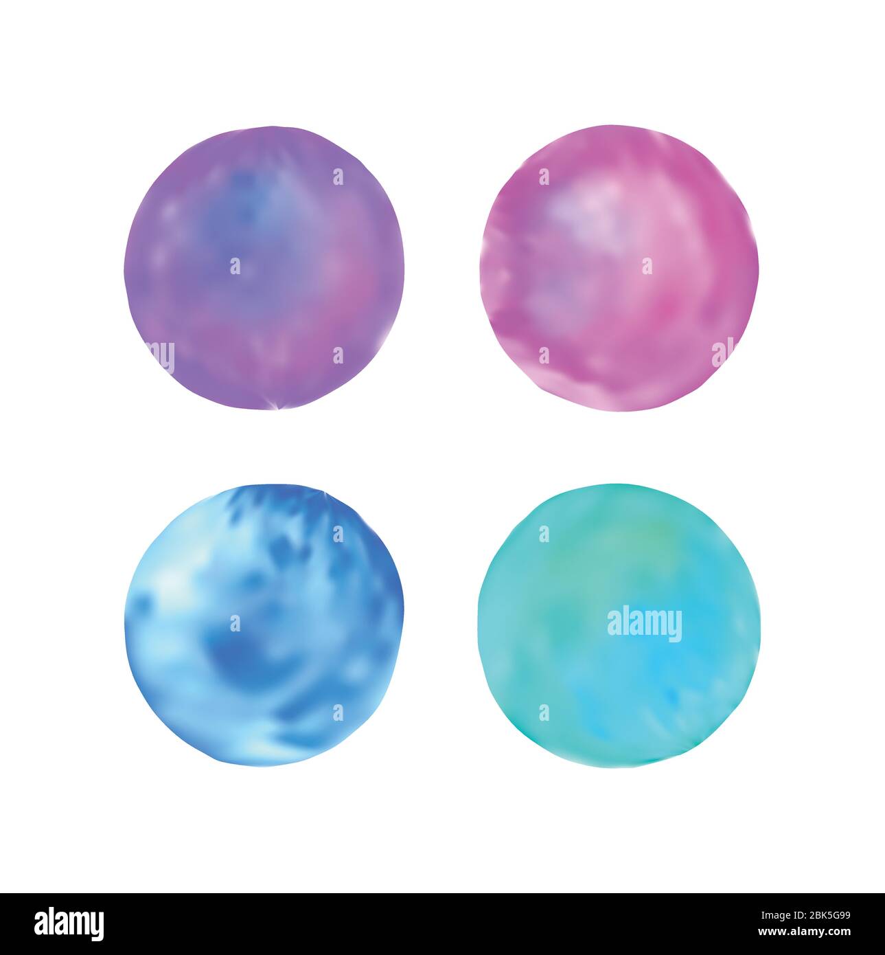 Vector colorful watercolor dots set. Colorful watercolor art hand ...