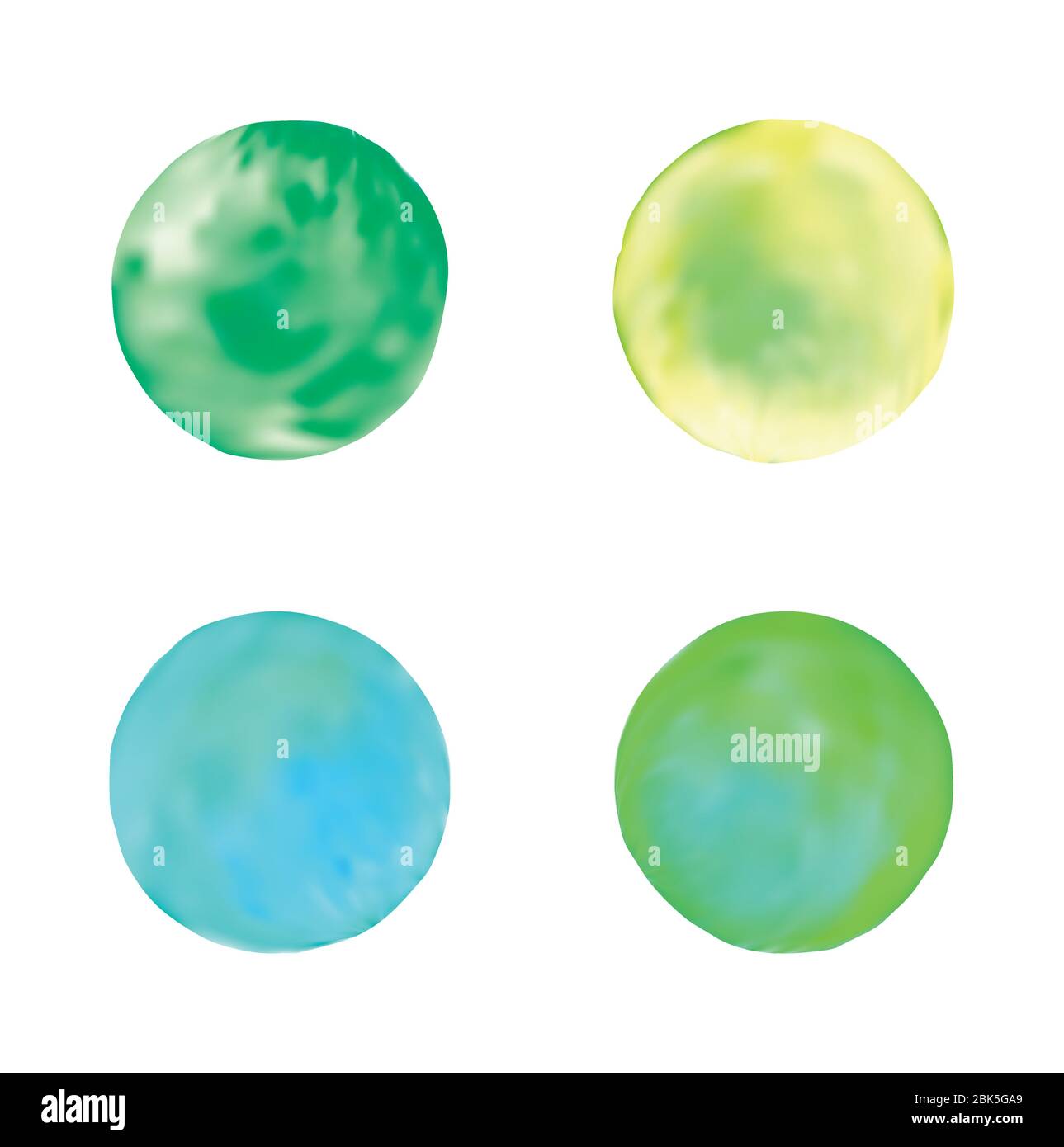 Vector colorful watercolor dots set. Colorful watercolor art hand ...