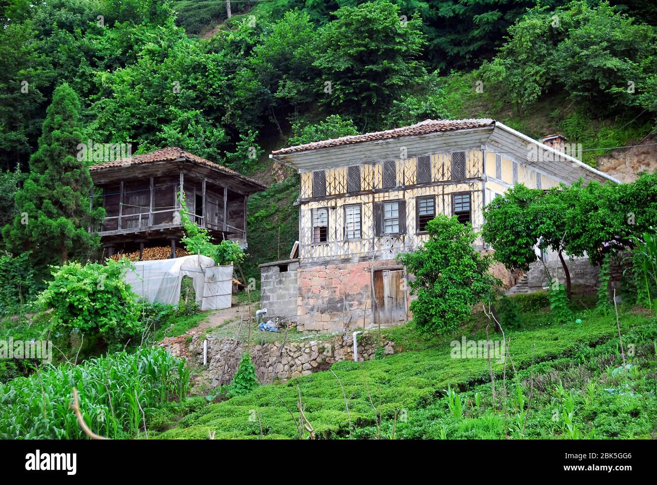 TRABZON, TURKEY - JUNE 28, 2008: Historical building, Pulses warehouse ...