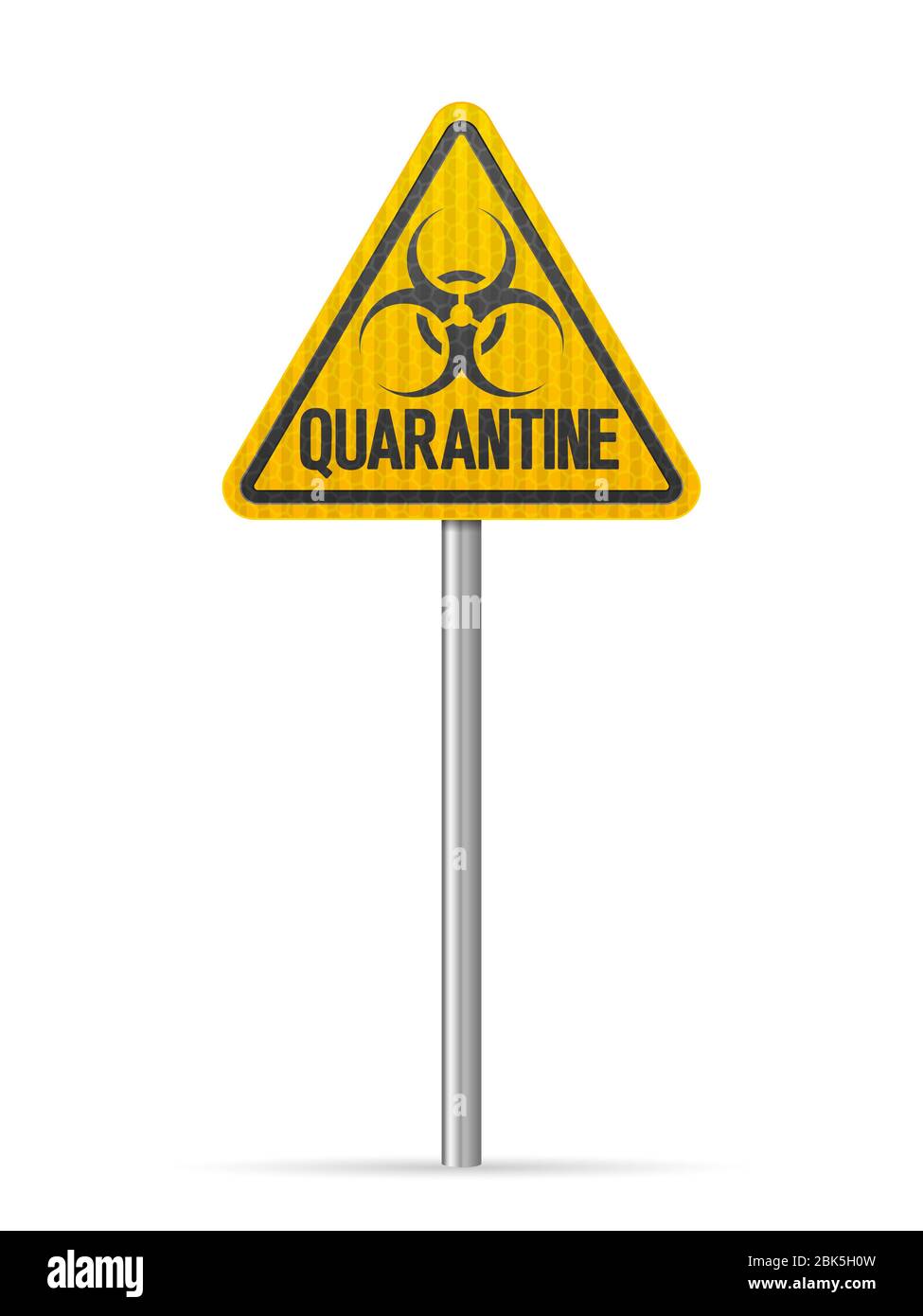 Road sign quarantine on a white background. Vector illustration Stock ...