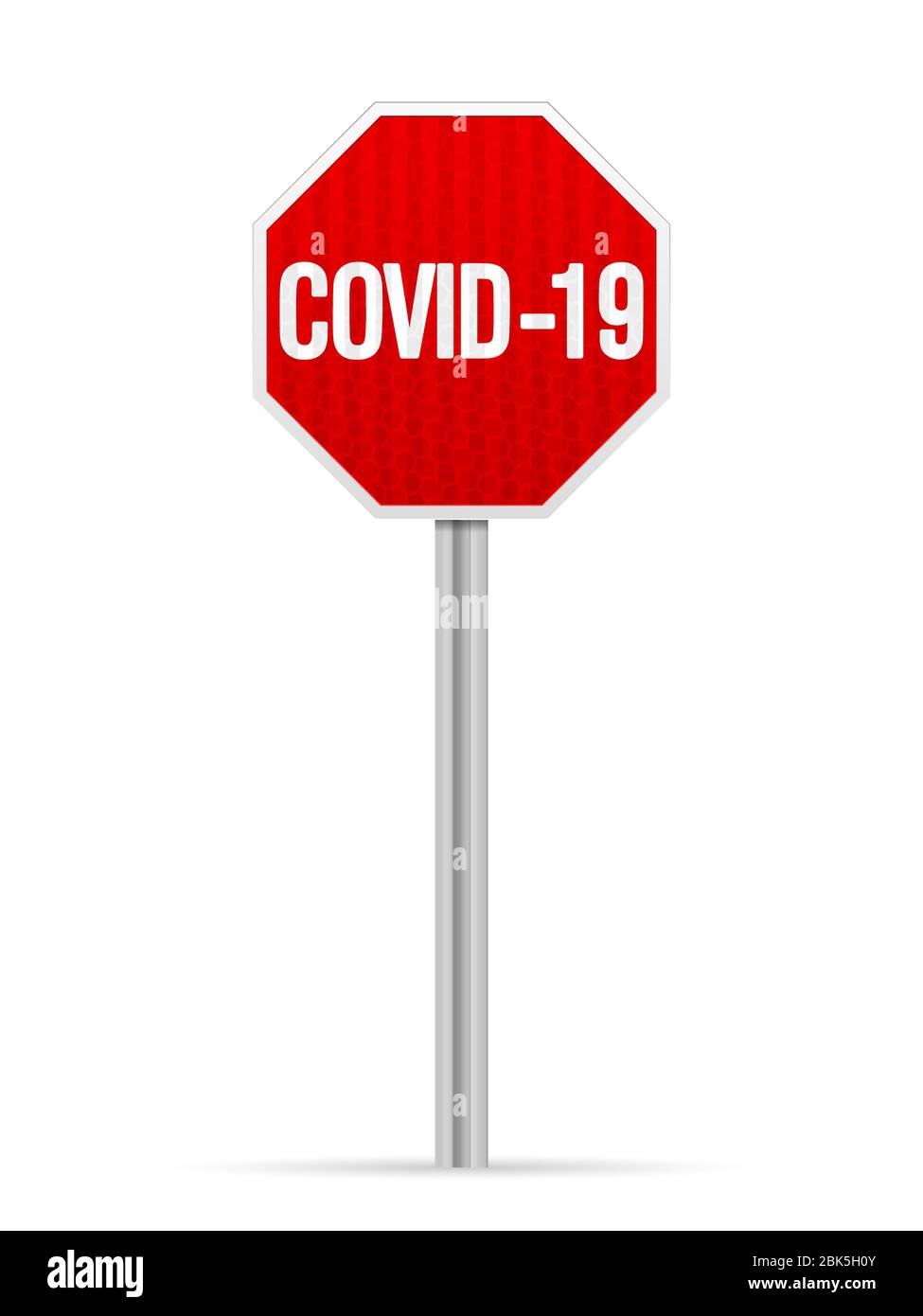 Road sign Covid-19 on a white background. Vector illustration Stock ...