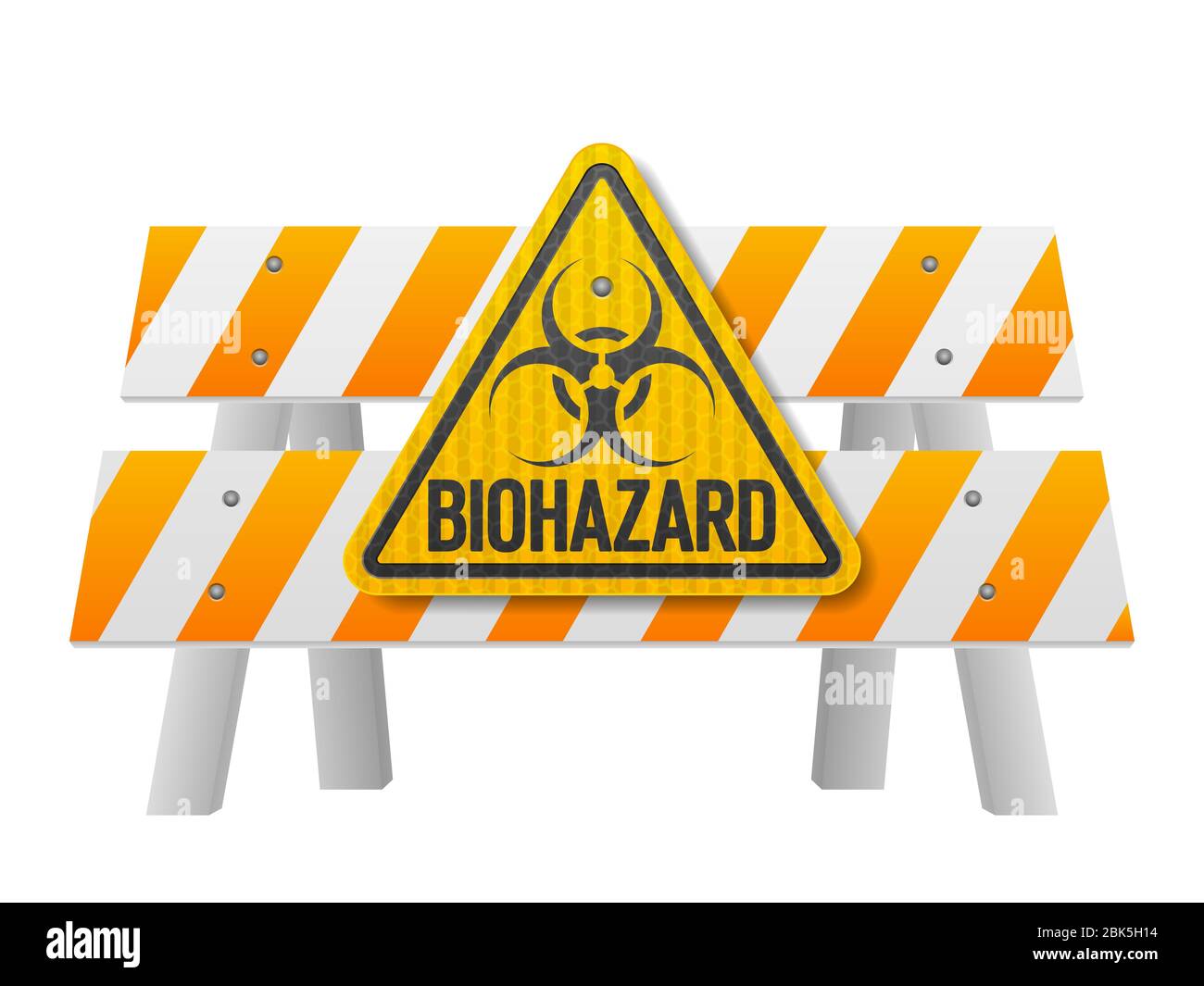 Road safety barrier biohazard on a white background. Vector ...