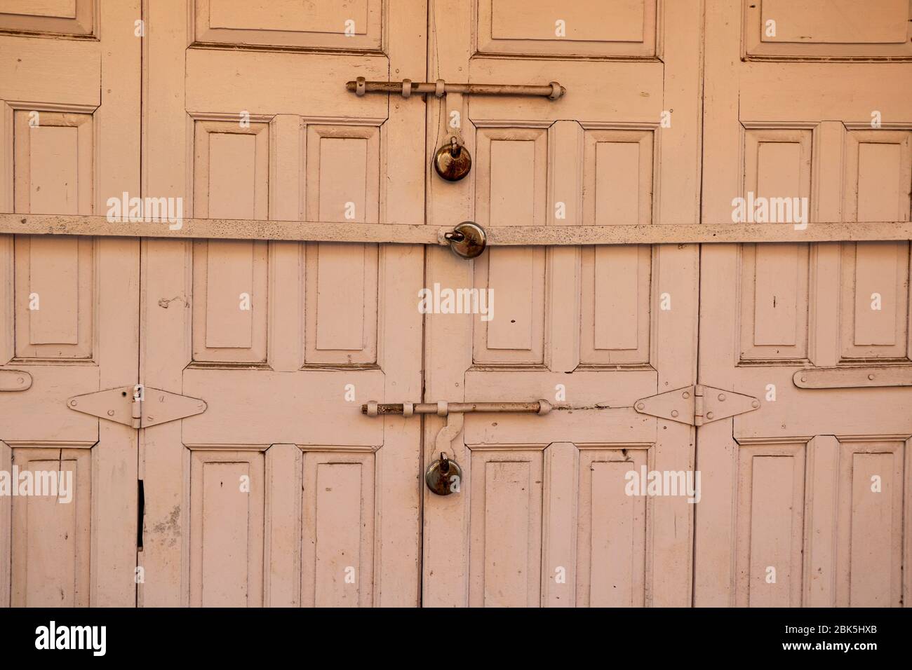 Image of close shutter and door are lock during lock down in India ...
