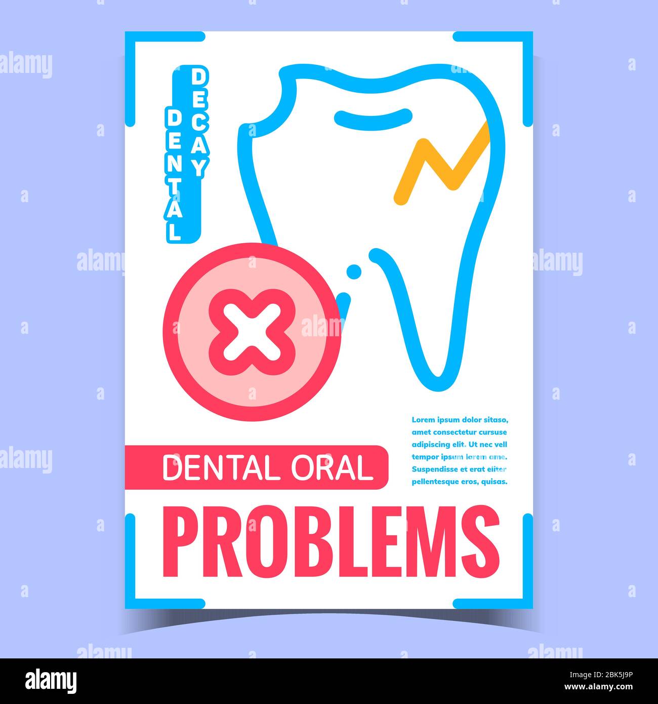 Dental Oral Problems Advertising Poster Vector Stock Vector Image & Art ...