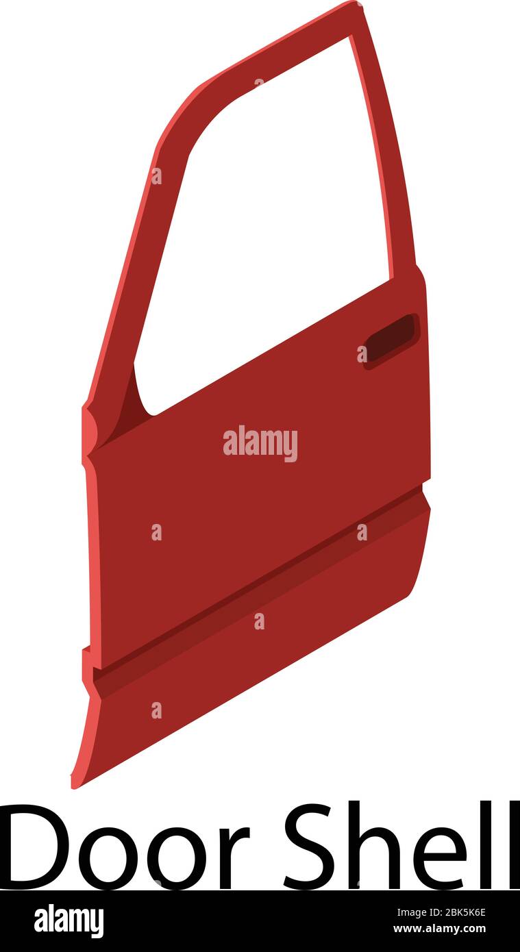 Door shell icon. Isometric of door shell vector icon for web design ...