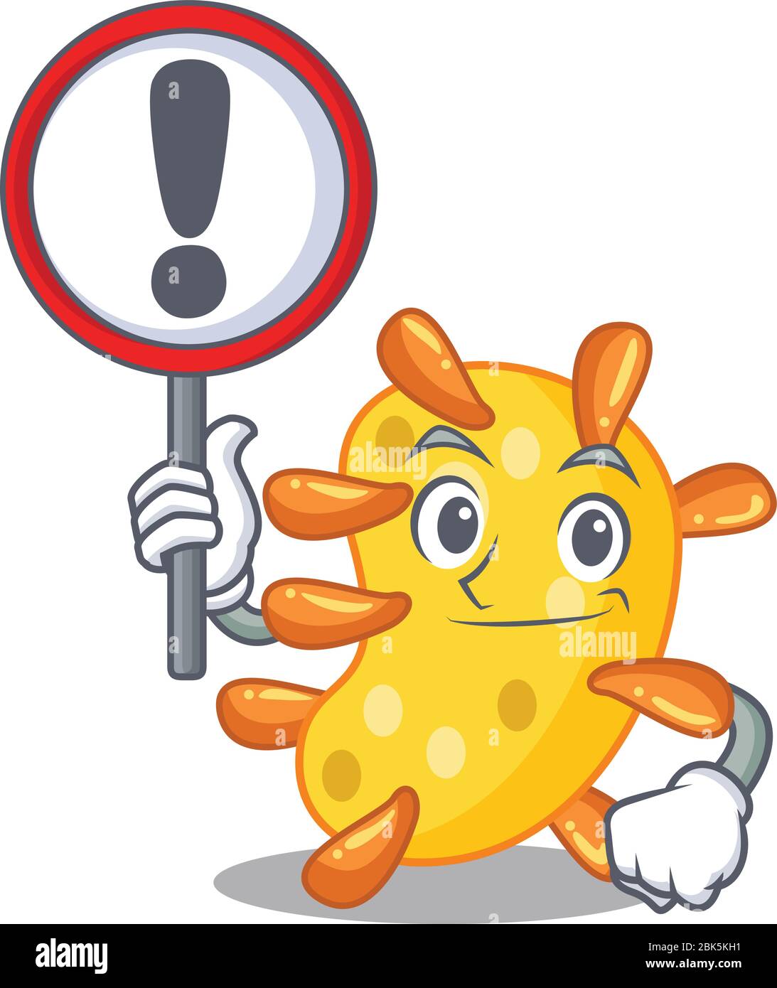 An icon of vibrio cartoon design style with a sign board Stock Vector ...