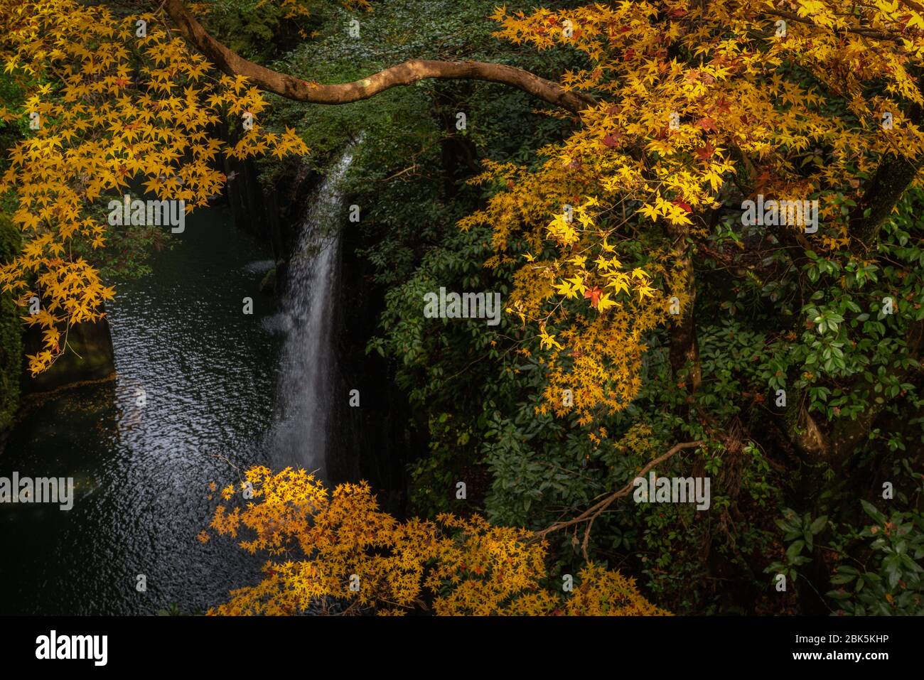 Takachiho, Kyushu, Japan - November 25, 2019 : A view of the waterfall ...