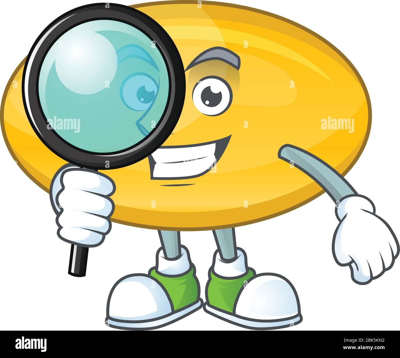 Smart Detective of oil capsule cartoon character design concept. Vector ...